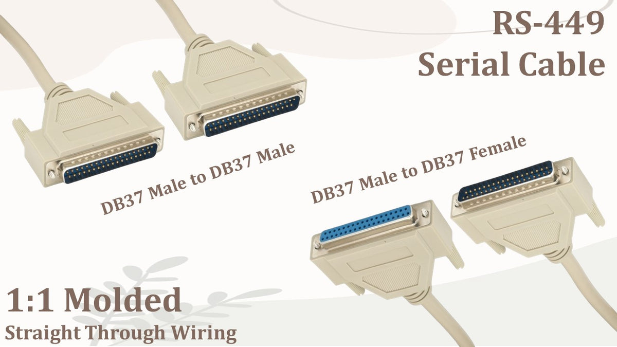 D-Sub Molded Cable Type 2 : RS-449 Serial Cable (Straight Through Cabl ...