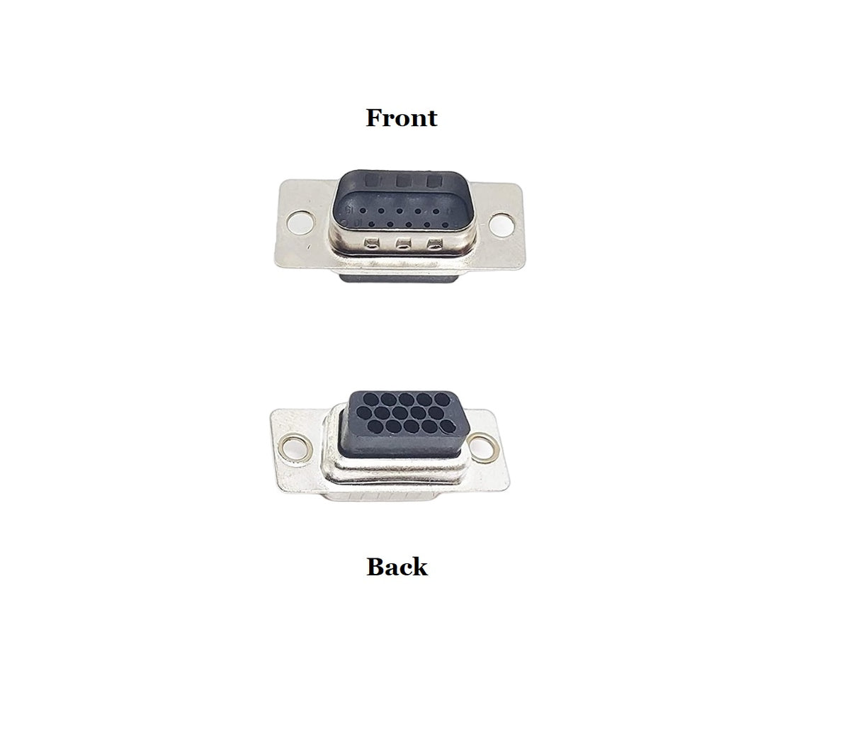 High Density DB15 Male D-Sub Crimp Connector Kit+Plastic Hood+15Pins ...