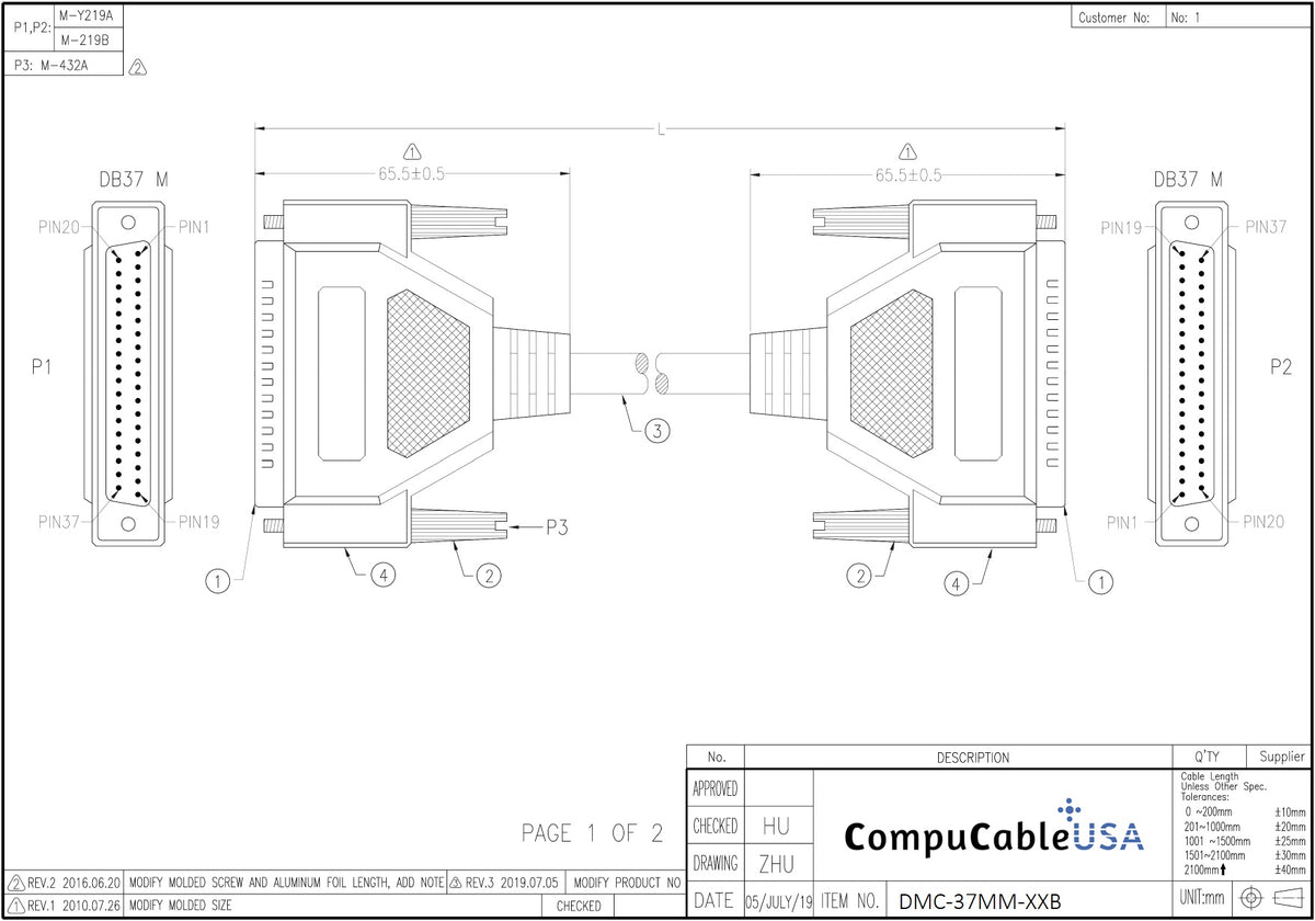 High-Quality RS-449 DB37 Serial Data Cable ¡V Durable & Reliable ...