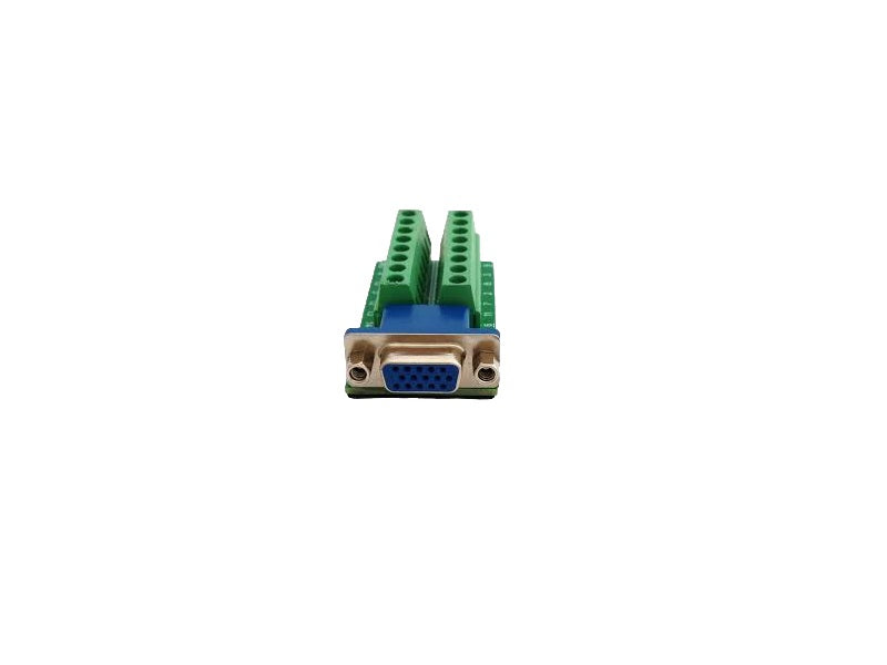 High Density DB15 VGA Female 3 Row D-Sub Solderless Breakout Terminal ...