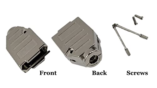 DB9 Female Solder KIT with No Ear Full Profile Deluxe Metal Hood (Comp ...