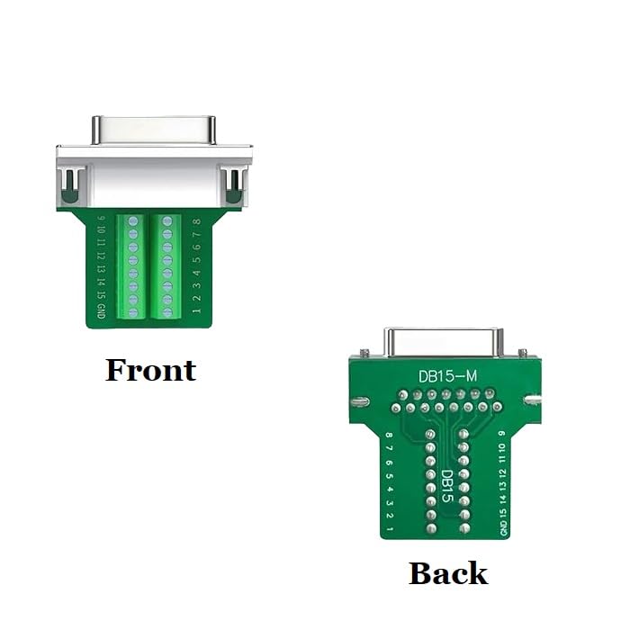 DB15 Male Solderless Type Shielded Metal Hood Solder Free Breakout Con ...