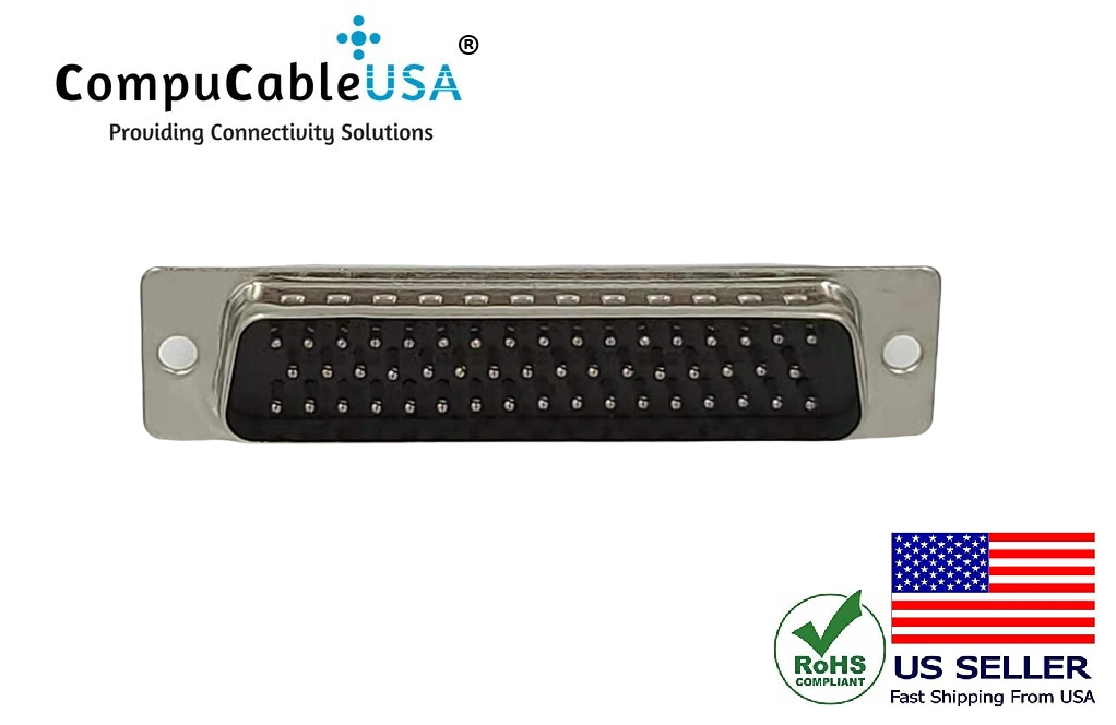 DB50 Male D-Sub Solder Connector Kit + Metal Hood + Grommets ...