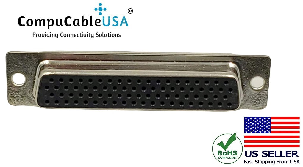 DB50 Female D-Sub Solder Connector Kit + Metal Hood + Grommets ...